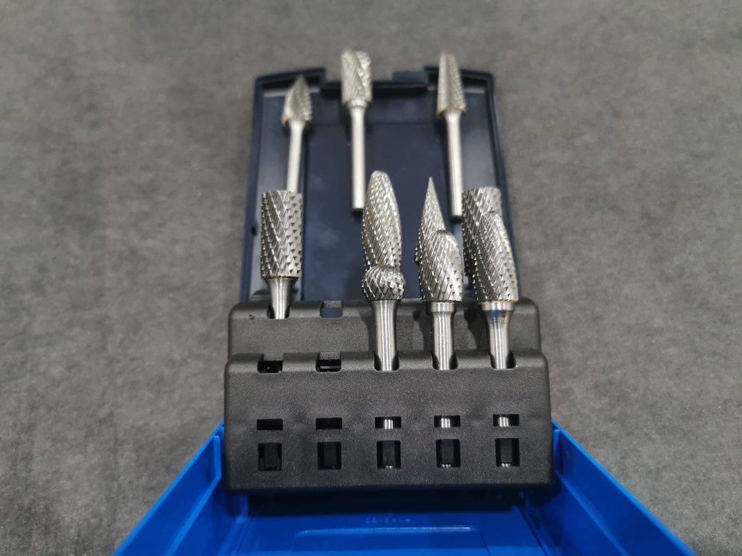 CUSTOMIZED TUNGSTEN CARBIDE DEBURRING TOOL/ROTARY BURR SET SLIVER COLOR