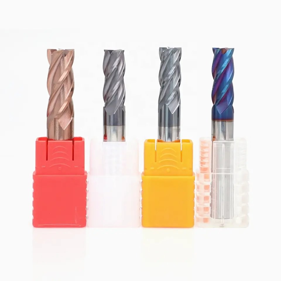 Rainbow Carbide DLC Coated End Mills Fresas CNC Milling Cutter For ...
