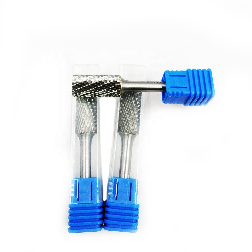 Cylindrical Double Cut Carbide Burr 1/4 Shank SA1A 1/4" X 1" Full Size